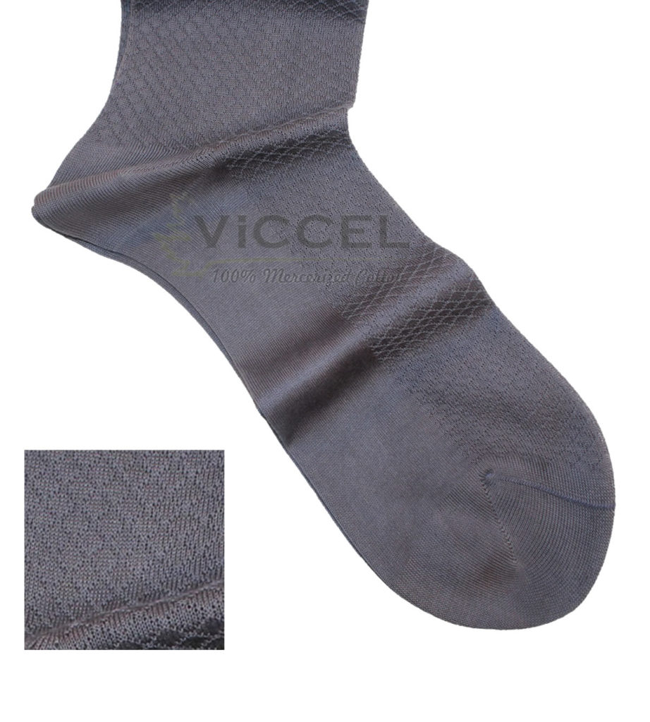 Cotton Fish Net Textured Gray Socks – Viccel
