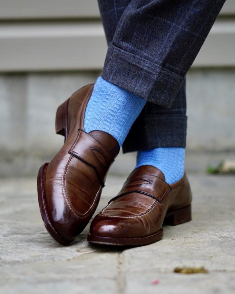 Cotton Star Textured Sky Blue Socks – Viccel