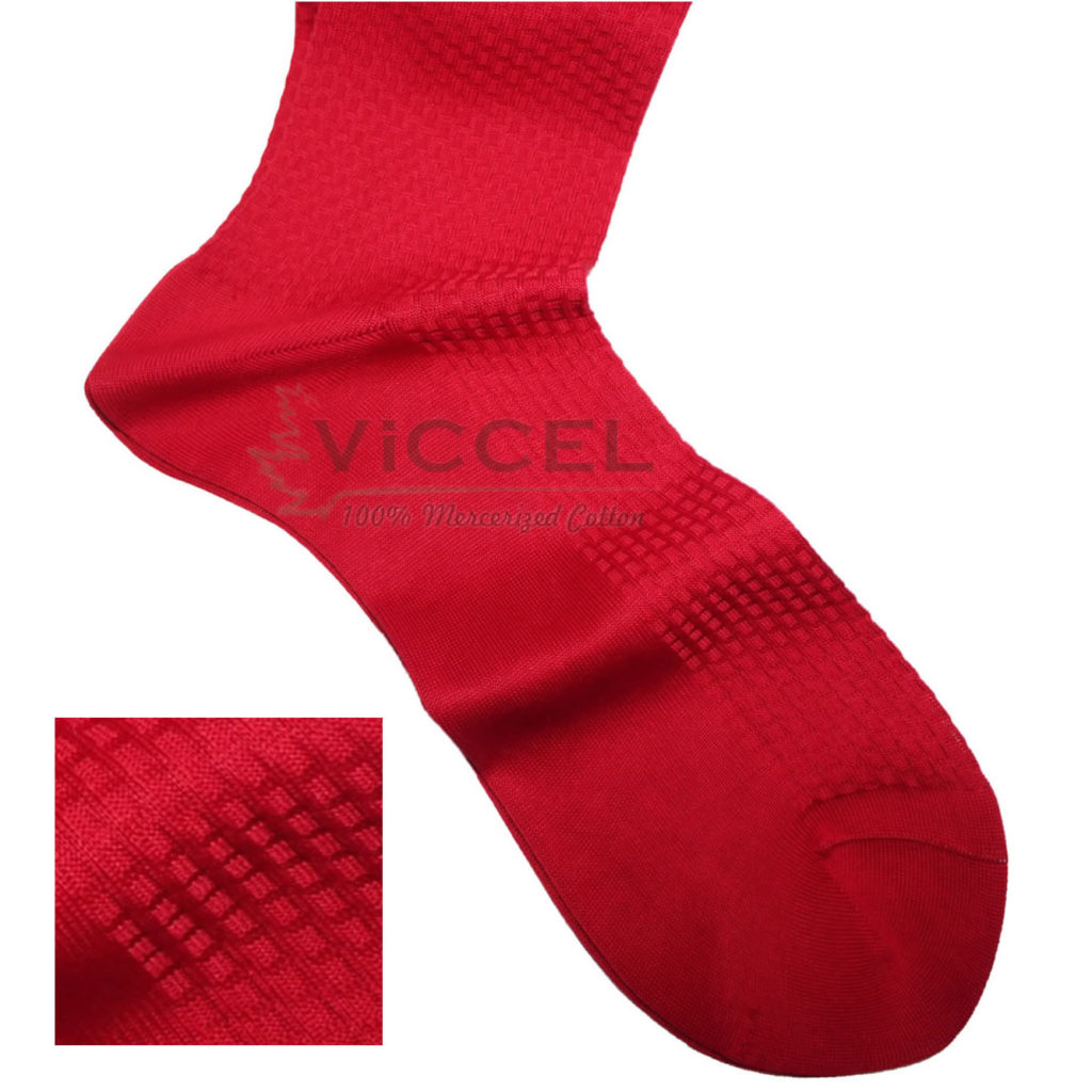 Cotton Textured Scarlet Red Brick Socks – Viccel