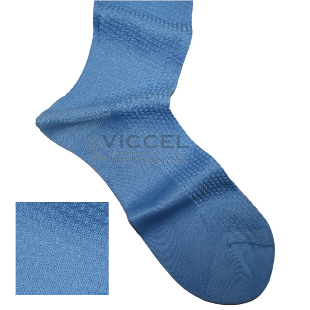 Cotton Textured Sky Blue Brick Socks – Viccel