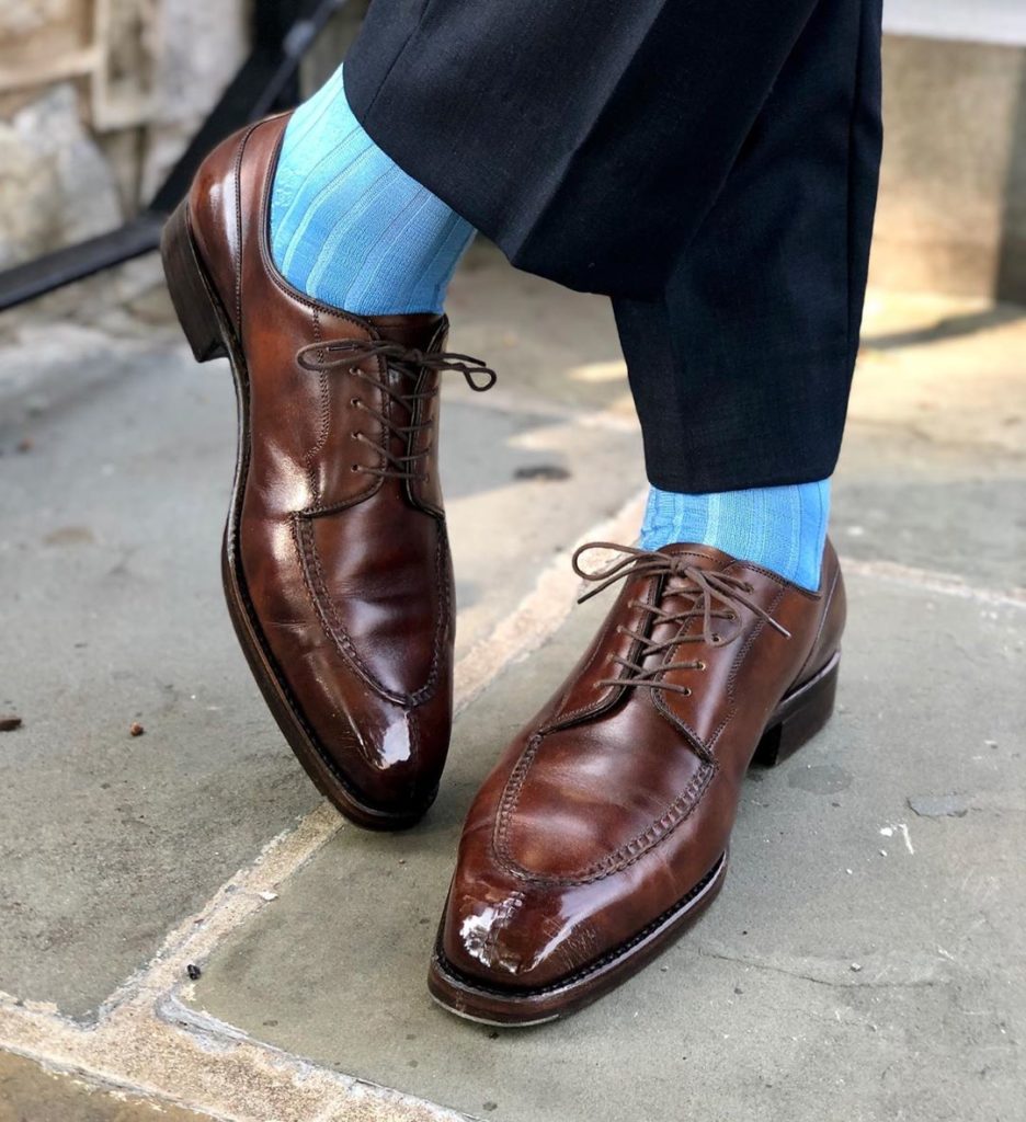 Cotton Diamond Textured Sky Blue Socks – Viccel