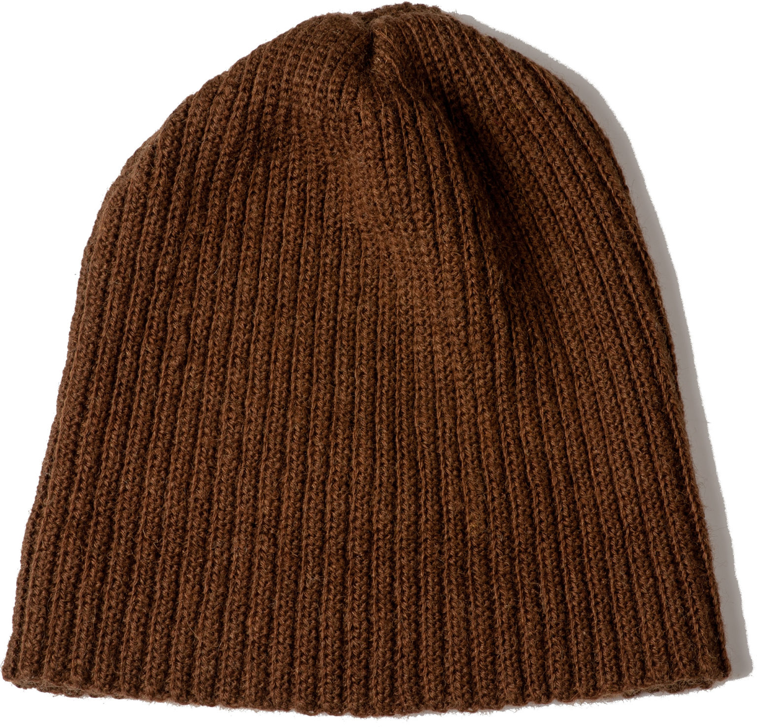 Brown Hand Knitted Soft Merino Wool Hat - Viccel